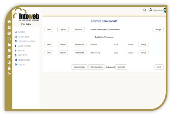 EduLearn - Learner Management System - Intoweb Business